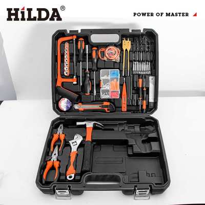 希尔达充电式锂电电钻套装跨境新款现货多功能电动工具冲击手电钻