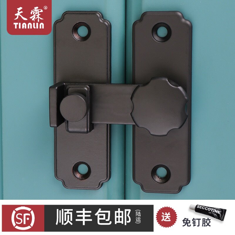免打孔门锁明装移门插销锁不锈钢门搭扣门栓多用型门扣推拉门锁扣