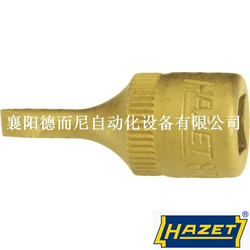 德国哈蔡特 HAZET 1/4镀钛一字旋具套筒8503-1.6X10
