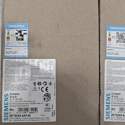 议价接触器3RT5055-6AP36西门子