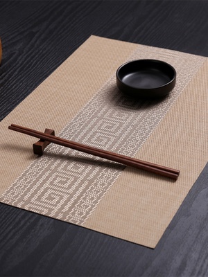 速发新中式餐垫隔热垫高级感餐桌垫轻水西餐布垫中国风防奢菜垫碗