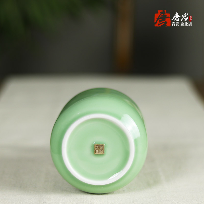 唐宫青瓷新品按压瓶创意洗手液瓶化妆室乳液器空V瓶子按压皂液器