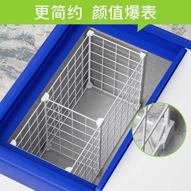 冰柜内部置物分隔3n1高隔断专用置物架家用收纳筐神器隔层分层隔