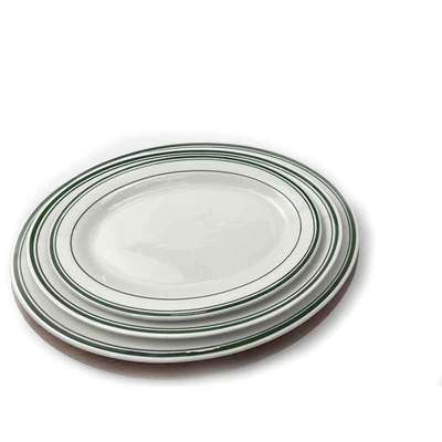 德士敦耐高温陶瓷盘西餐厅烤箱专用牛排盘战斧牛扒椭圆形复古鱼盘