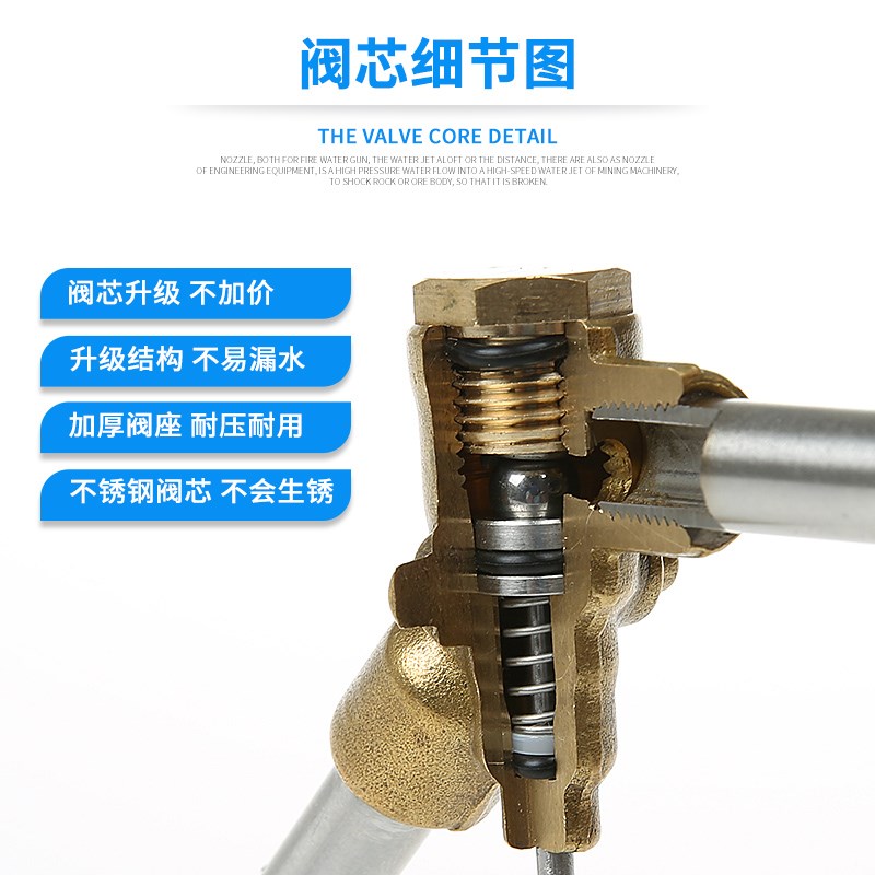 升级款高压洗车枪泡沫喷壶水枪套装 多功能扇Q形刷车水枪头洗车器