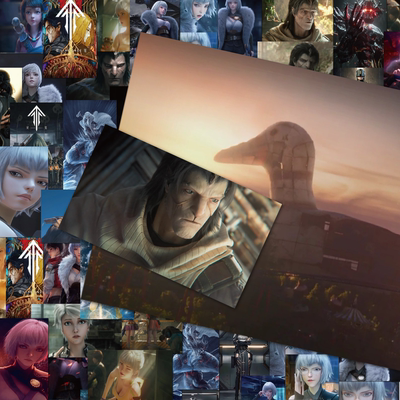 灵笼贴纸卡通帅气动漫周边di防水