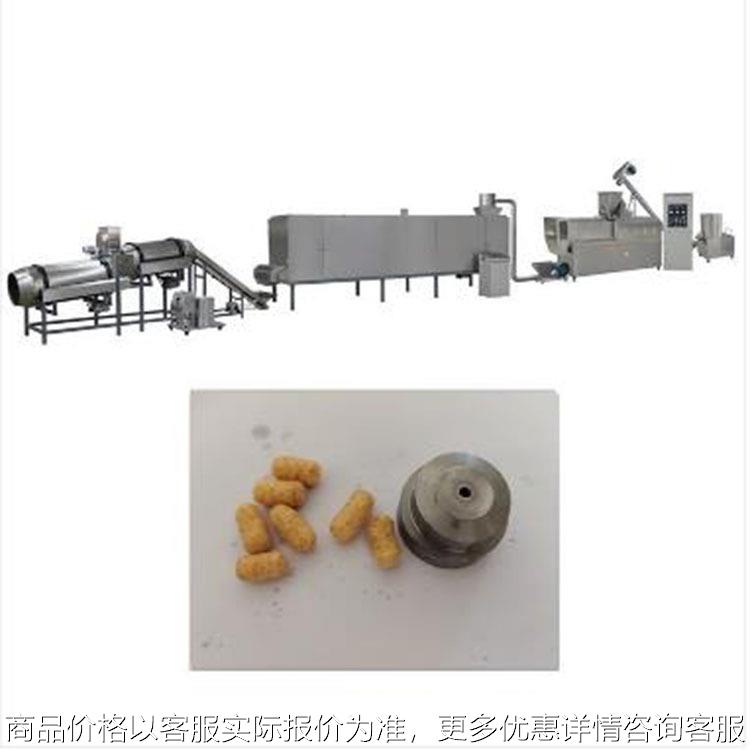 全自动通心粉膨化机 雪花糠面包屑生产线 休闲食品加工设备