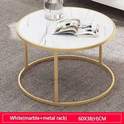 极速Tea Table End Table  Office Coffee Table Wooden Round Ma