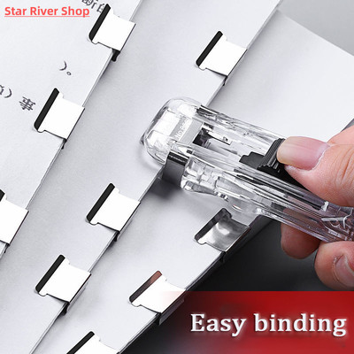 New Push Clip Stapler Staple Remover Binder Push Clamp Tape