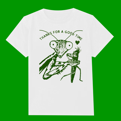 PRAYING MANTIS FUNNY T-SHIRT FOR MEN THANKS FOR A GOOD TIME