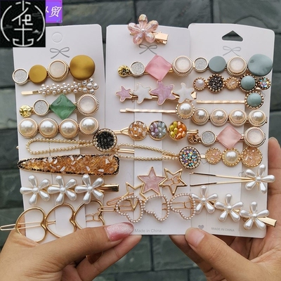 极速Hair clip Ins bangs hair Suit Trinkets woman Headwear