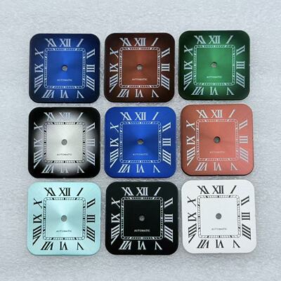 NH05机女款方形罗马无历表盘改装手表配件 适装NH05机芯