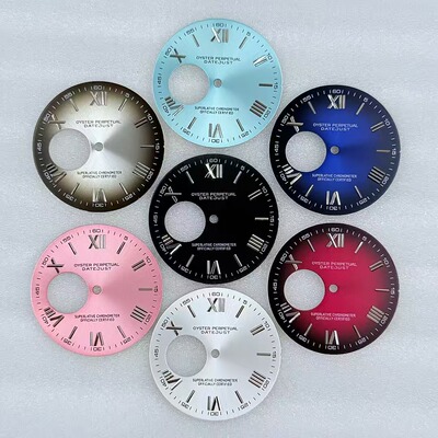 日志新款表盘31mm太阳纹罗马字 改装字面适合装NH38机，NH70机芯