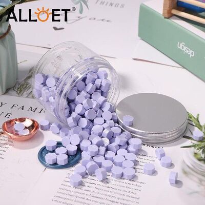 200pcs Vintage Wax Seal Beads Octagonal Colorful Beads Wax