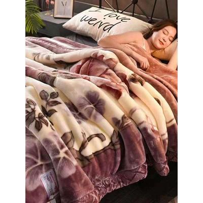 正品双层加厚拉舍尔毛毯秋冬季保暖绒毯单双人婚庆毯子珊瑚绒盖毯