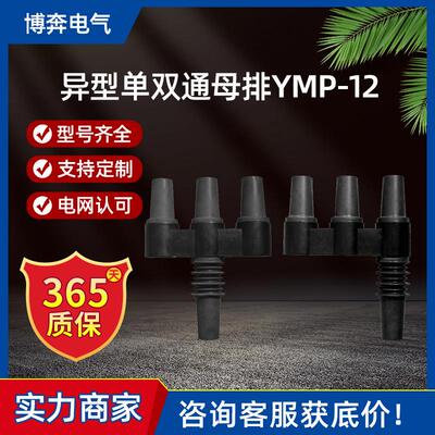 欧式电缆分支箱异型单双通母排YMP-12/24KV三路630充气柜箱变配件