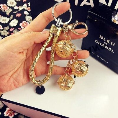 好货Bell pendant exquisite Bell key buckle fuzzy ball pendan