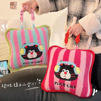 抱枕被二合一两用2025新款冬季加厚懒人靠枕毯子办公室午睡枕头