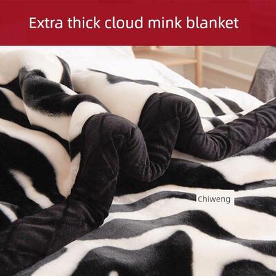 麓r超厚拉舍尔毛毯被子沙发盖毯珊瑚绒学生铺床毯子双层保暖床单