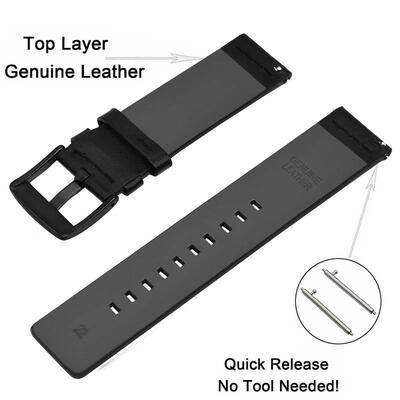 好货20/22mm Leather Waatch band BaraceIKIlet Huwei wtch GT24