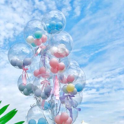 10/50pcs 18 20 24 36inch Transparent Bobo Balloon Clear