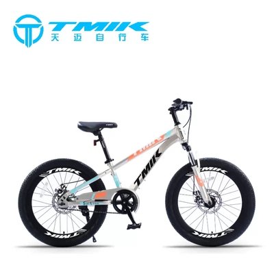 实体店TMIK天迈靓仔儿童学生党山地自行车避震碟刹单速单车