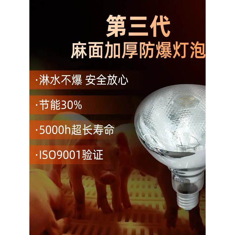 麻面保温灯加厚防水防爆保暖节能猪场养殖保温灯鸡苗保暖小鸡仔猪