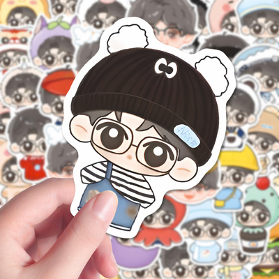 104张33svan贴纸钟鸿森和平精英成都ag电竞选手可爱卡通Q版贴画