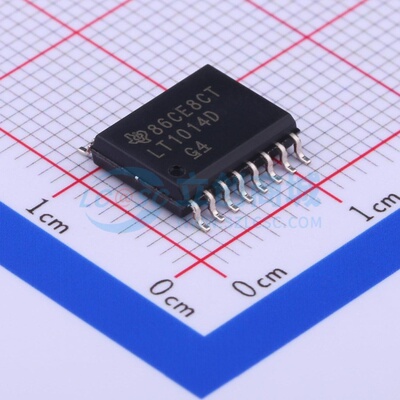 运算放大器 LT1014DDW SOIC-16 TI/德州 电子元器件配单原装正品