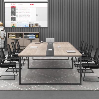 厂家议室职条员约办公桌培训xm-05212洽谈会组合长简桌椅小型会议