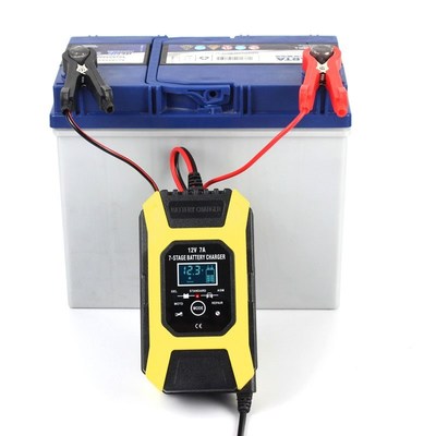 FOXSUR 7A 12V Lead Acid Battery Charger, 7 Stage Car Batter