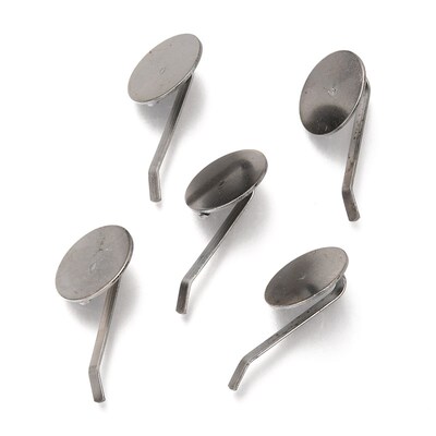 50Pcs Metal Hair Pins Base Bobby Pin Findings  Hook Flat Rou