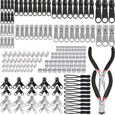 194 Pcs Zipper Repair Kit, Replacement Zip Slider Zipper