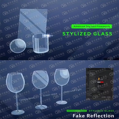 Stylized Glass 程式化卡通玻璃材质 虚幻UE5.1-5.4