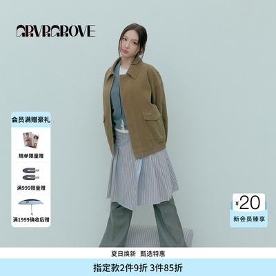 【林娜琏同款】GROVE 2026PS春季新款夹克外套韩式休闲GP26JPC02