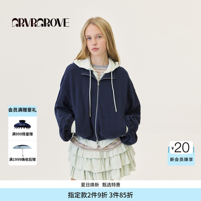 GROVE官方旗舰店2026PS春季新款长袖开衫卫衣韩系外套 GP26JPC61