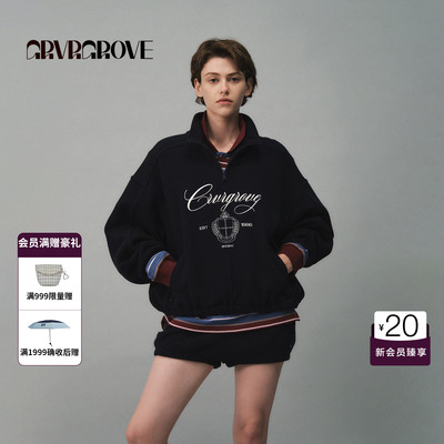 GRVR GROVE官方旗舰店26FW秋季新款韩系套头长袖卫衣 GF26SWK01