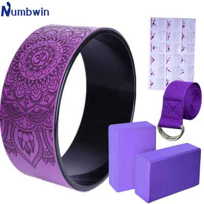 PU瑜伽轮五件套新手后弯下腰训练器开背瑜伽圈 yogawheel达摩轮器