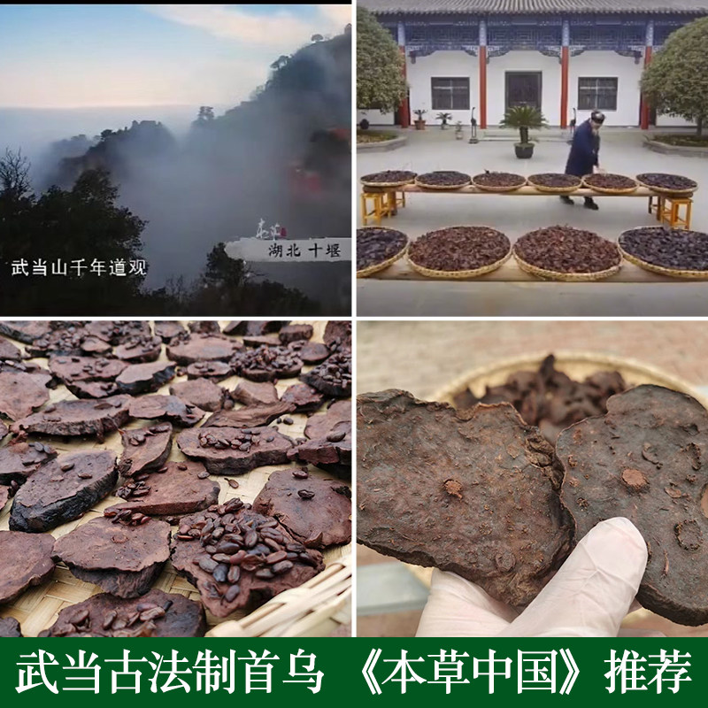武当道家古法九制何首乌野生何首乌九蒸九晒武当山道医王泰科