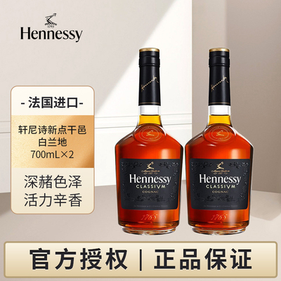 轩尼诗新点干邑白兰地700mL双支