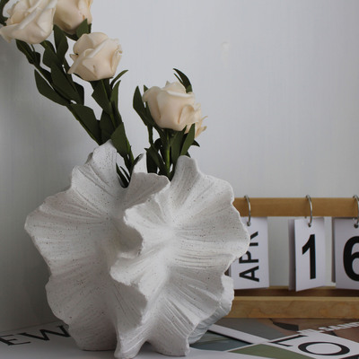 轻奢风家居摆件陶瓷干花装饰品客厅桌面高级感ins简约创意插花器