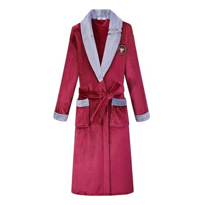 Autumn Winter Thicken Robe Men Kimono Bathrobe Gown Nightgow