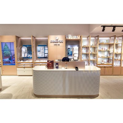 热销热销店铺饰品展示架首饰展示架精品货架展示柜带灯水晶商用展