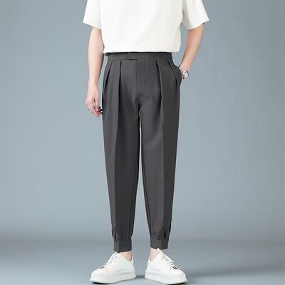 极速Pleats Mens Casual Harem Pants Japanese Style Fashion L