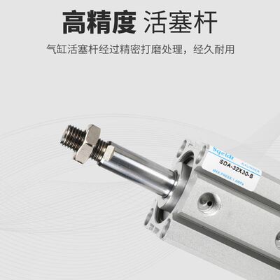 。sqeldt外螺纹外牙气动薄型气缸SDA20-10/15/25*30X35-40-50-60-