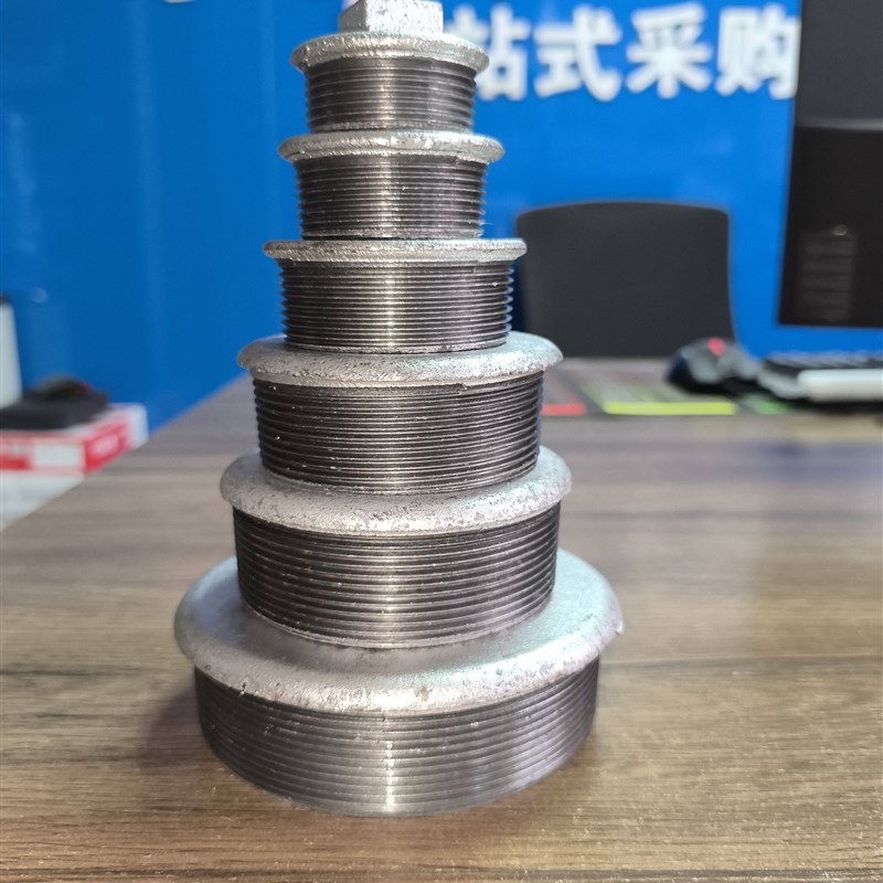玛钢堵头带边/镀锌外丝管堵水管堵漏/铁堵塞头4分1寸DN15 20