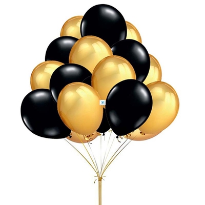 50pcs Gold White Black Pink Latex Balloons Birthday Party