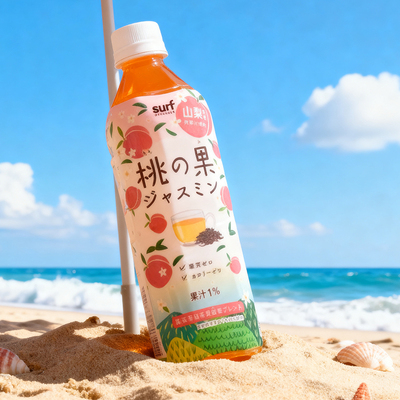 日本进口SURF青提绿茶蜜桃茉莉花茶饮料调味茶饮料500mL