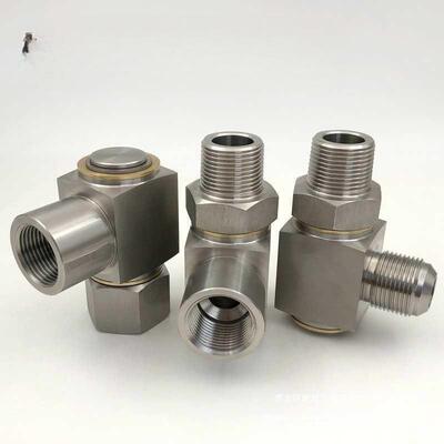 回液压转接头不锈钢万接向头360度高压PAG转接头直角卷旋管器万向