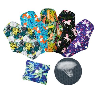 5PCs Washable Sanitary Pads AWJ Cloth Pads Reusable Serviett